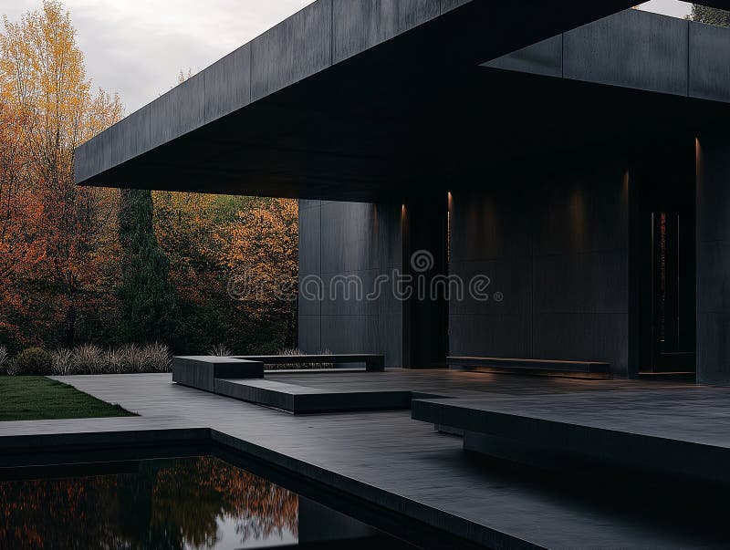 Modern Architecture Blending with Nature, Minimalist Design Principles ...