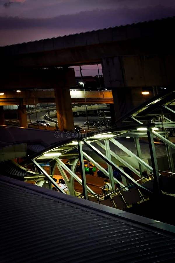 Modern Architecture Bridge Walk in the City Stock Photo - Image of ...