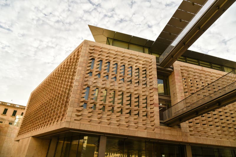 Modern Architecture Building, Malta Stock Photo - Image of design ...