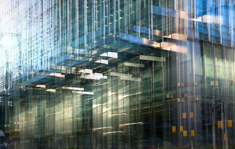 Modern Architecture of Canary Wharf, London. Multiple Exposure Image ...