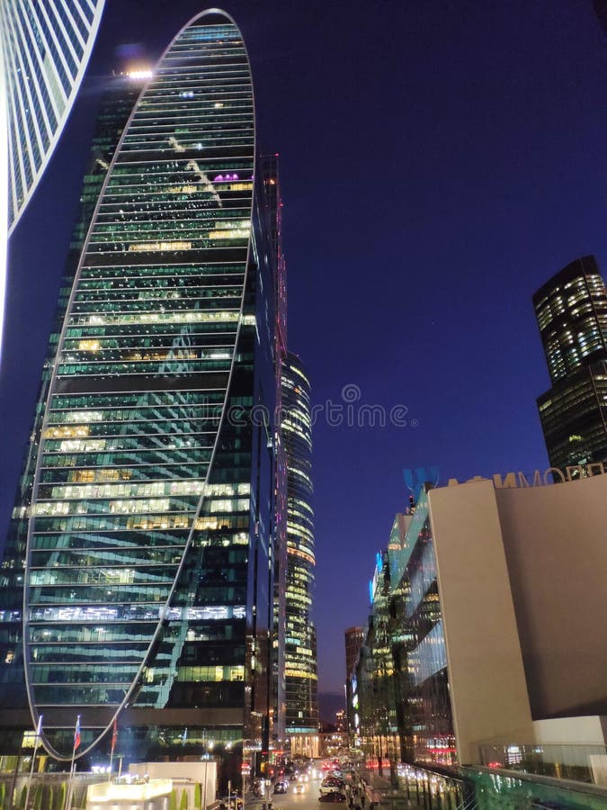 Modern Architecture in the Center of Moscow Stock Image - Image of ...