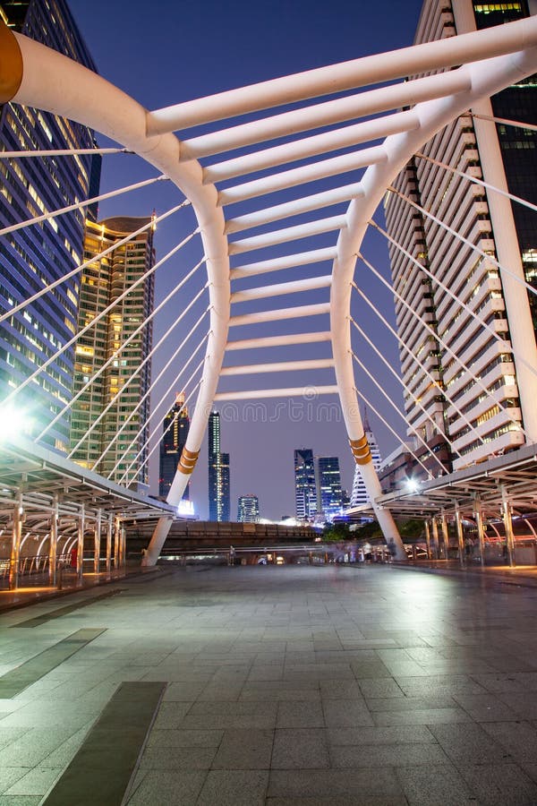 Modern Architecture Chong Nonsi Bridge Bangkok Thailand Editorial Stock Photo - Image of tower ...
