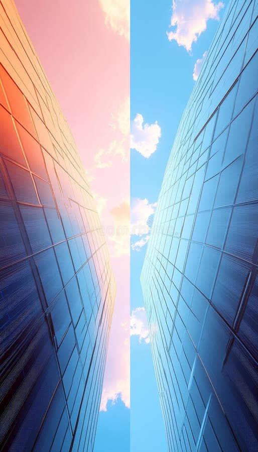 Modern Architecture, Cityscape, Urban Skyline, Glass Facades, Geometric ...