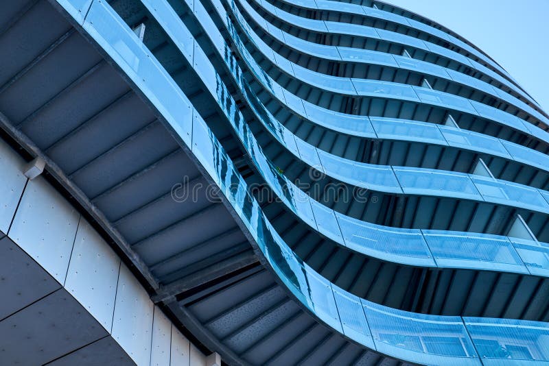 Modern Architecture Close-upn Stock Image - Image of mirror, back ...