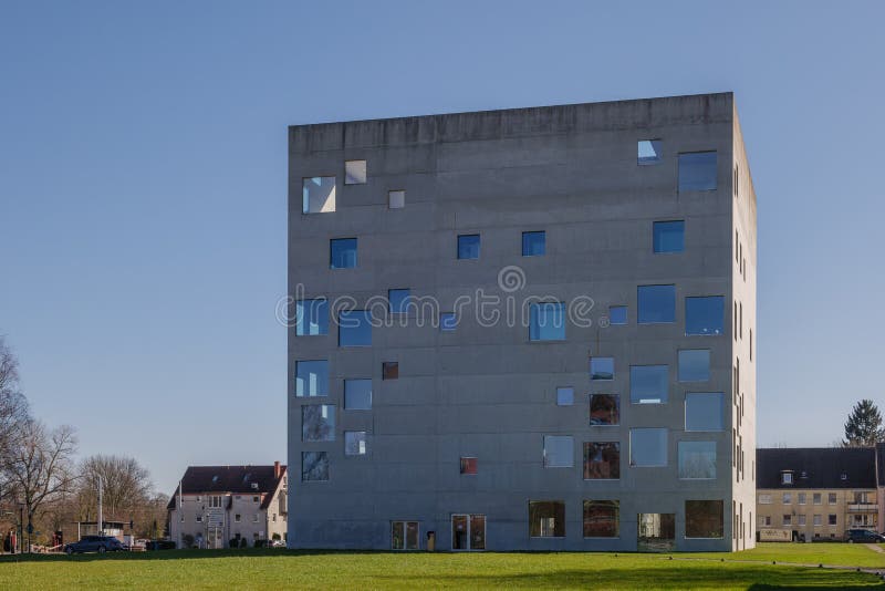 Modern Architecture with Concrete Facade, Random Pattern and Size of ...