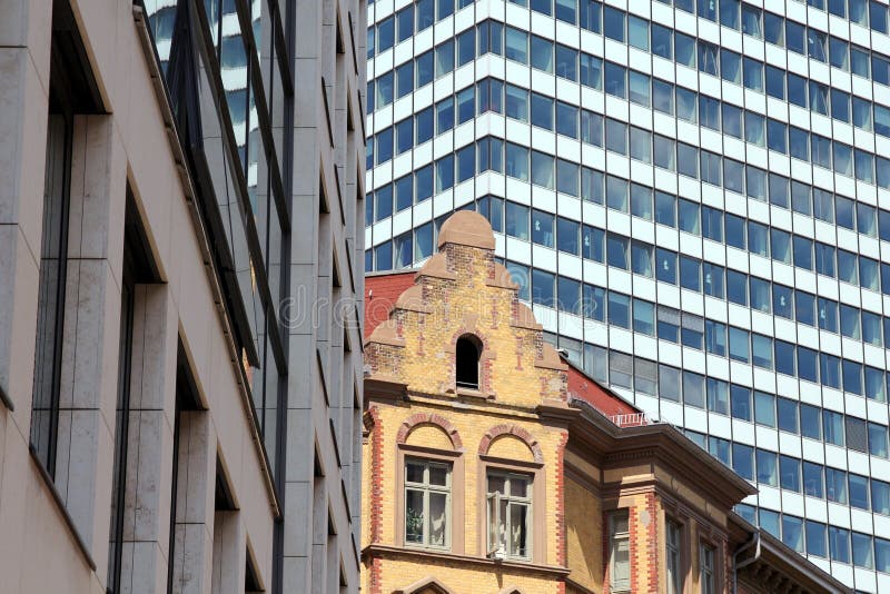 Modern Architecture Contrasted with Vintage Building Stock Image ...