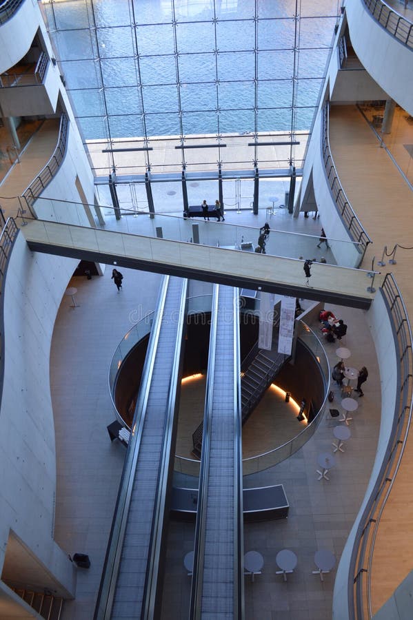 Modern Architecture in Copenhagen Editorial Stock Image - Image of grid ...