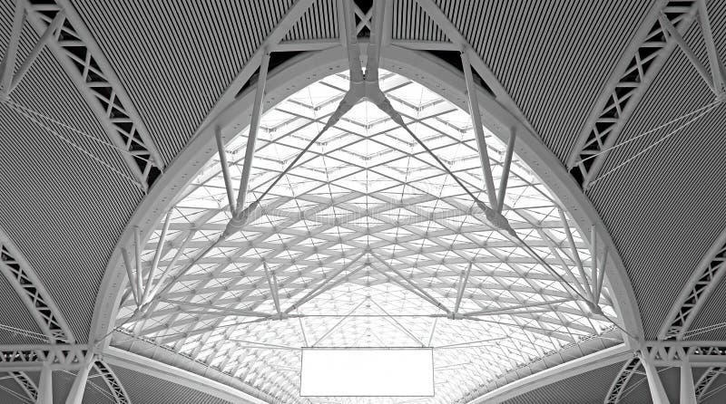 Modern Architecture : Curvy Steel Roof Structure Design Stock Image ...