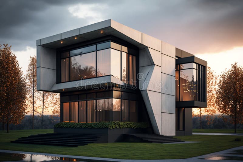 Modern Architecture Design House Building Exterior, Author Design ...