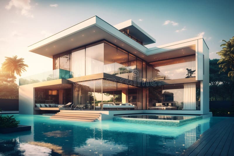 Modern Architecture Design House Building Exterior, Author Design ...