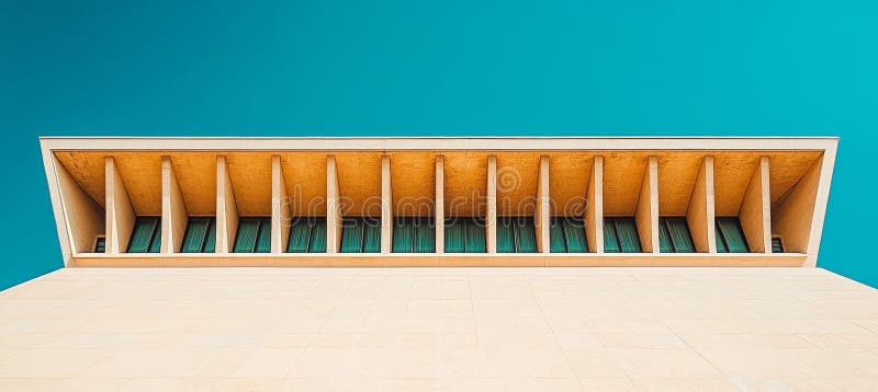 Modern Architecture Detail, Building Facade with Geometric Pattern ...