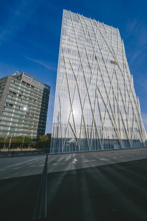 Modern Architecture in Diagonal Quarter District, Barcelona Editorial ...
