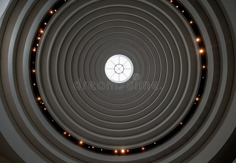 Modern Architecture Dome Inside View with Glass on Top Stock Image ...