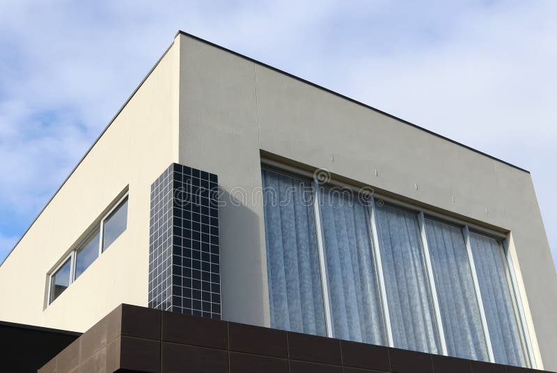 Modern Architecture Exterior Details Stock Image - Image of housing ...