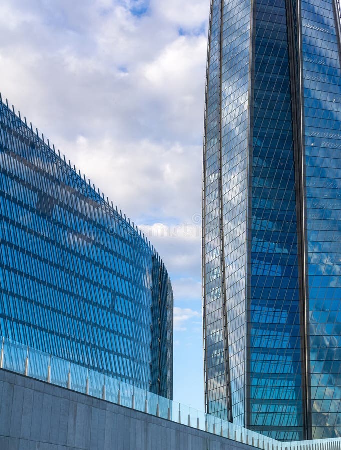 Modern Architecture, Facade Elements of Contemporary Buildings Against ...