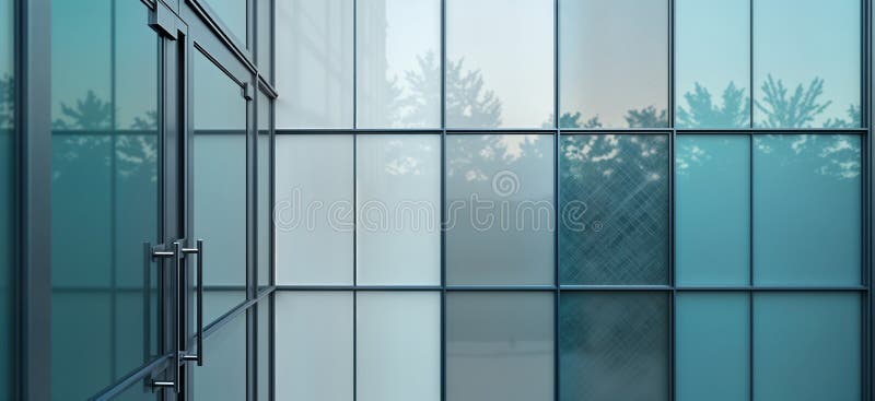 Modern Architecture Features Metal Wall with Glass Doors, Hi-tech ...