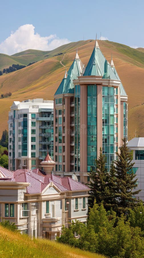 Modern Architecture Featuring High-rise Buildings with Unique Design ...