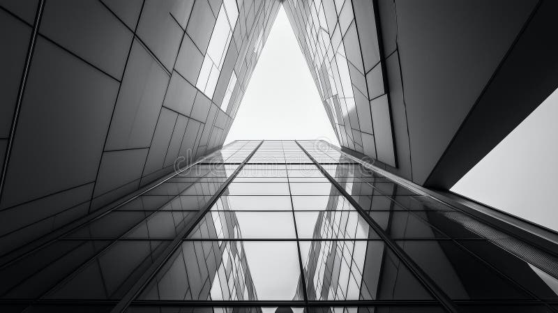 Modern Architecture Forms a Dynamic Triangular Pattern. Stock ...