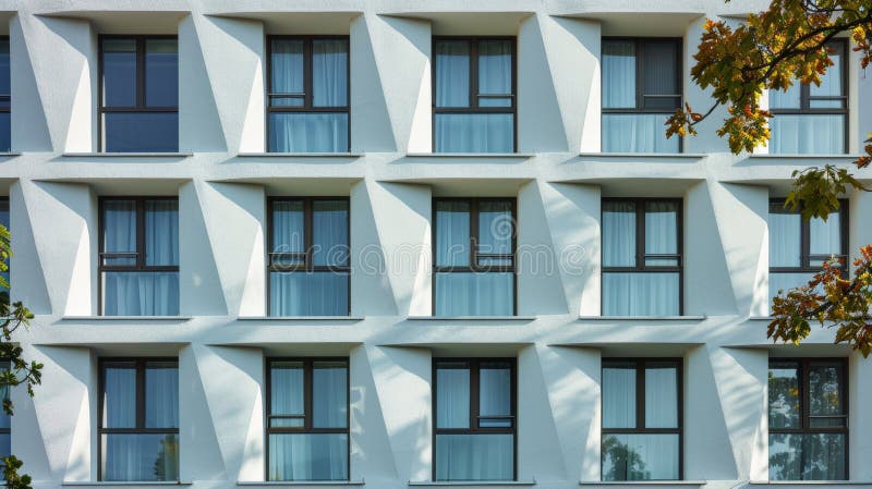 Modern Architecture with Geometric Facade Design Stock Photo - Image of ...