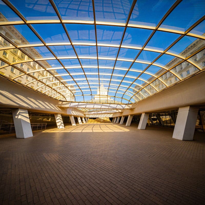 Modern Architecture with Glass Ceiling in Sofia. Stock Photo - Image of ...