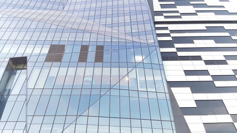 Modern Architecture Glass and Metalic Aluminium Cladding Stock Photo ...