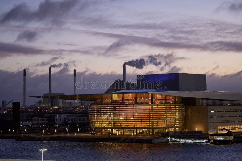 Modern Architecture with Glass Windows in Denmark Stock Image - Image ...