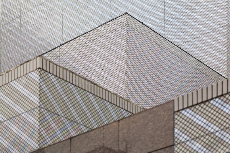 Modern Architecture. Graphical Geometric Pattern on Modern Building ...