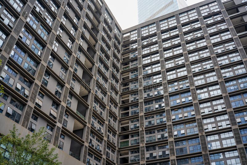 Modern Architecture High-rise Building, Glass Curtain Wall Office ...