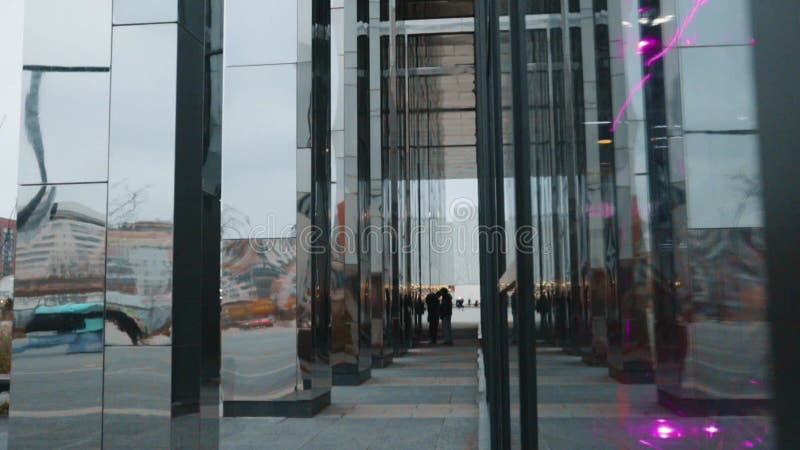 Modern Architecture High-Tech Mirror Columns Landscape Geometry Lines ...