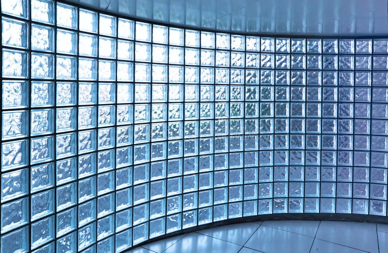 Glass Brick Wall stock photo. Image of daylighting, line - 101192
