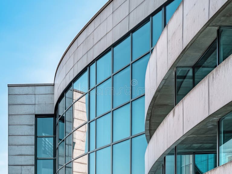 Modern Architecture, Large Windowed Building Stock Photo - Image of ...