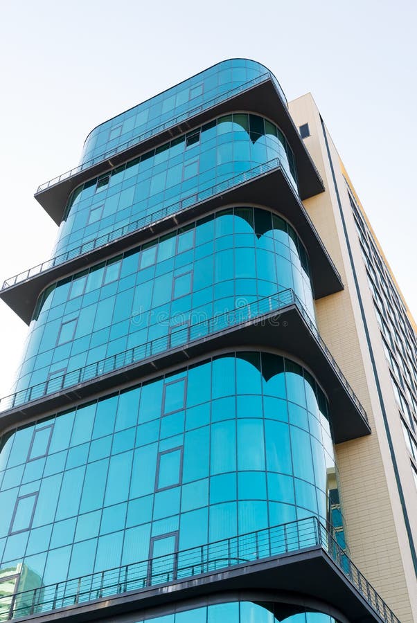 Modern Architecture with a Lot of Square Glass Windows Stock Image ...