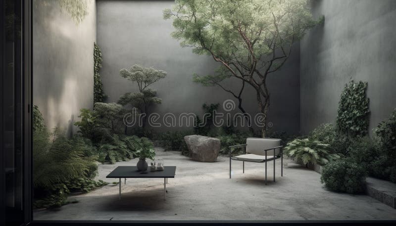 Modern Architecture Meets Nature in Elegant Outdoor Seating Space ...