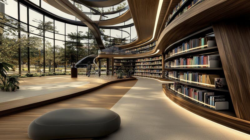 Modern Architecture Meets Nature Innovative Virtual Library ...