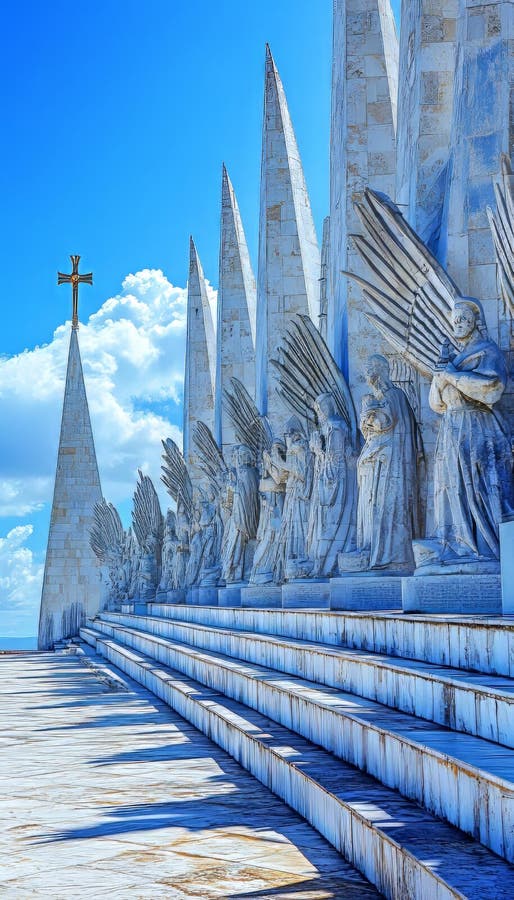 Modern Architecture, Metropolitan Cathedral, Abstract Angel Statues ...