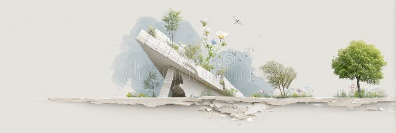 Modern Architecture and Nature Integration with Greenery and ...