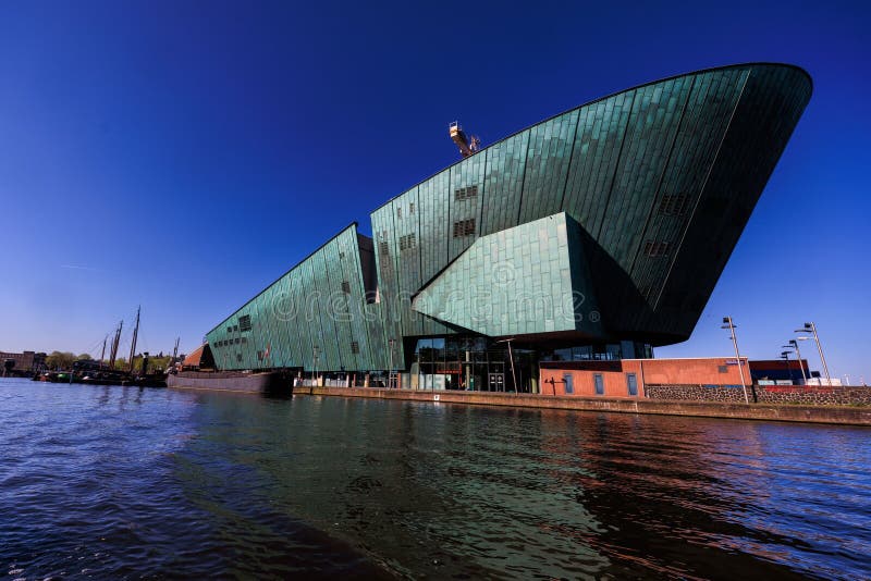 Modern Architecture of NEMO Science Museum in Amsterdam. Stock Photo ...