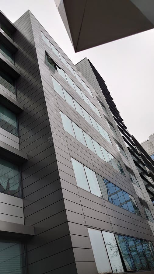 Modern Architecture - Office Building Perspective Stock Image - Image ...