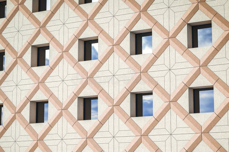 Modern Architecture of Office Building with Windows. 3d Rendering Stock ...