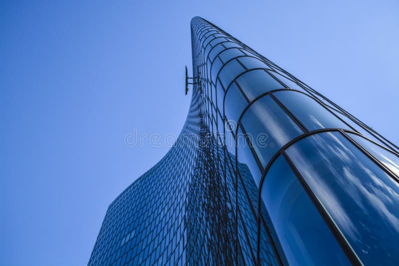 Modern Architecture of Office Buildings. a Skyscraper from Glass and ...