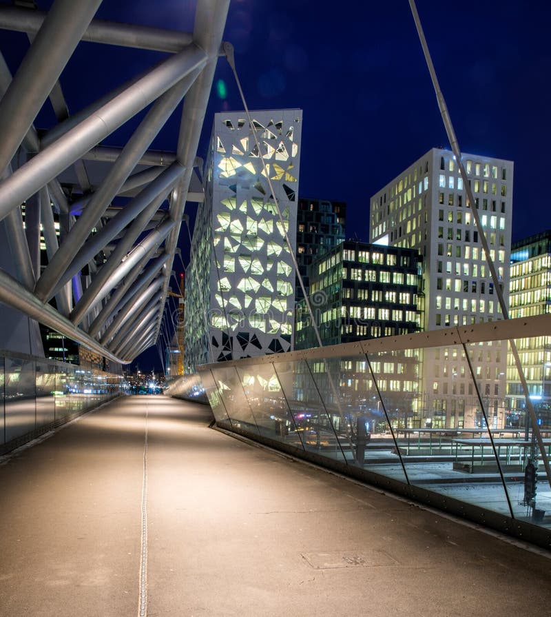 Modern Architecture in Oslo Downtown Stock Image - Image of outdoor ...