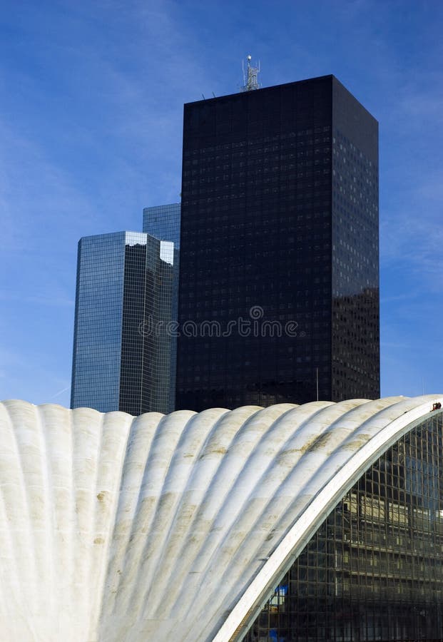 Modern Architecture in Paris Stock Image - Image of district, business ...