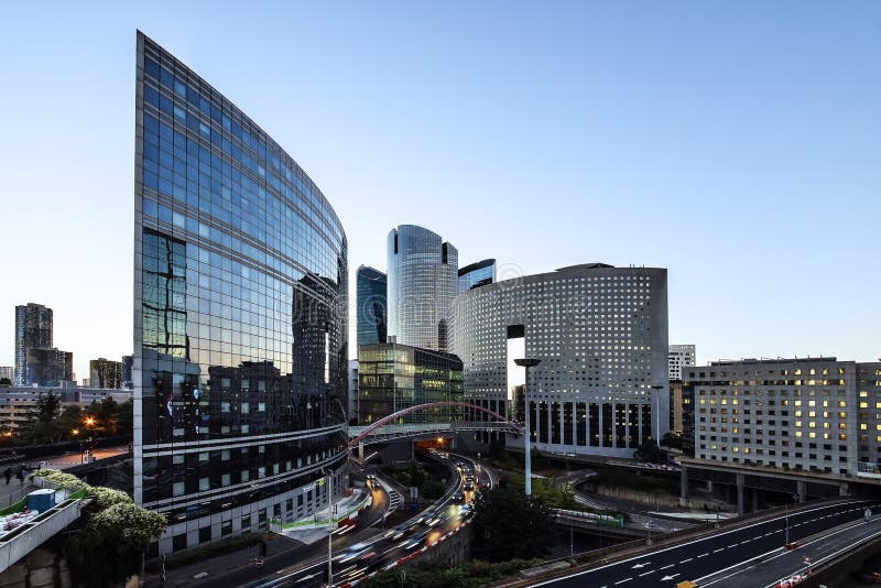 Modern Architecture in Paris Editorial Image - Image of french, blue ...