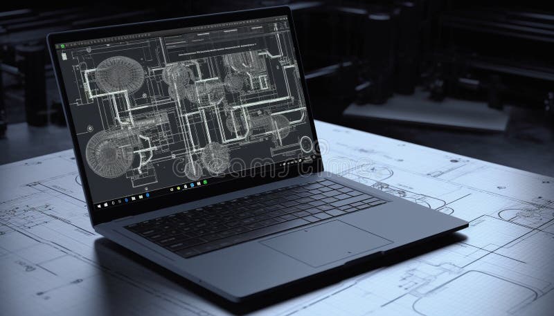 Modern Architecture Plan Computer Generated Blueprint for a Housing ...