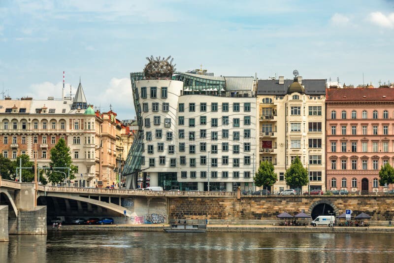 Modern Architecture in Prague Czechia Alongside the River Editorial ...