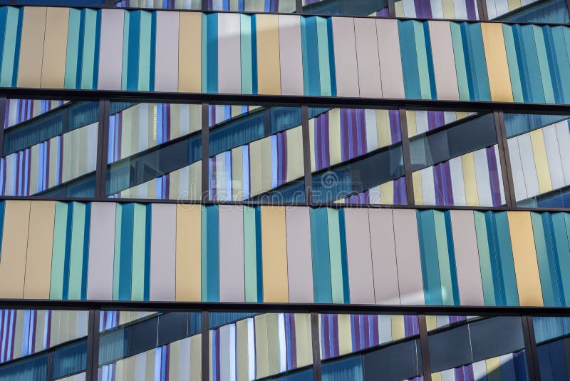 Modern Architecture with Reflecting Windows in Leuven Stock Image ...
