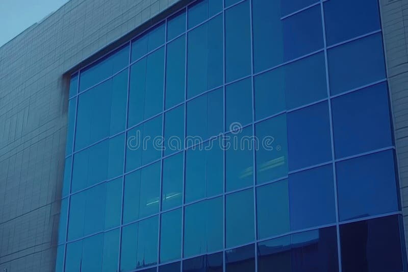 Modern Architecture, Reflects Light through Modern Windows Building ...