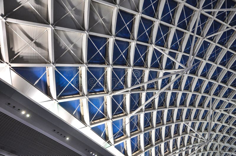 Modern Architecture Roof Structure Construction Site Stock Photo ...