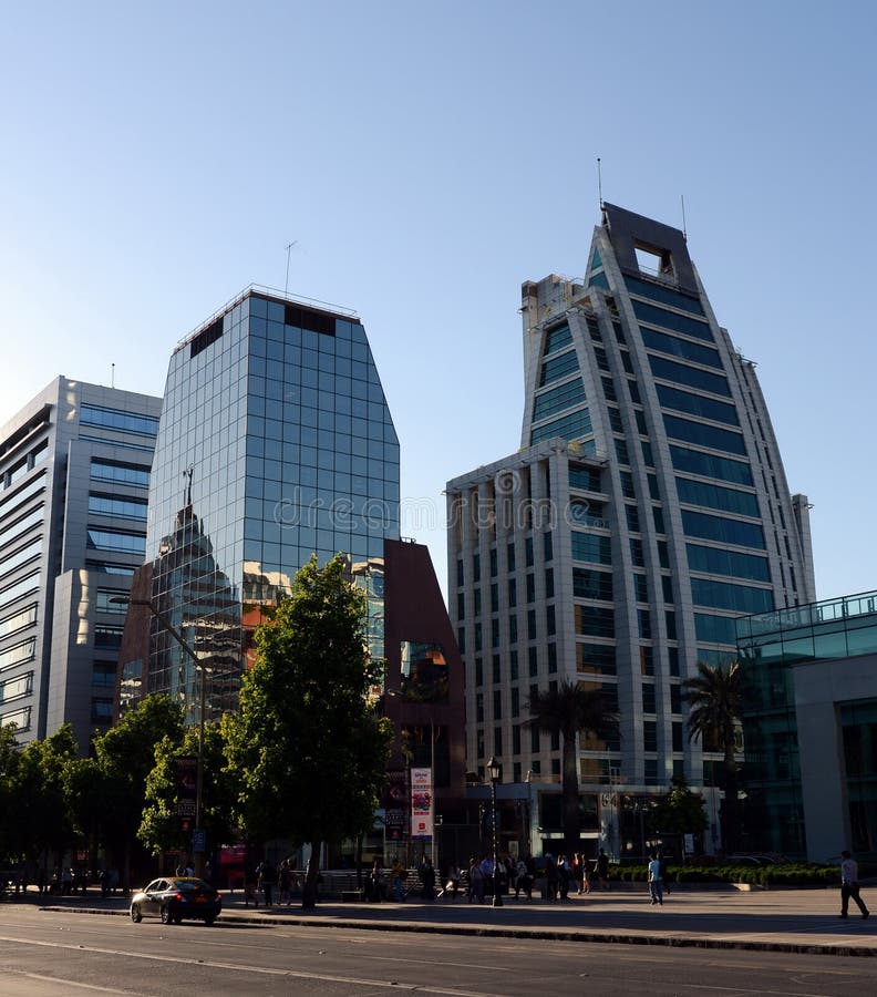 Modern Architecture in Santiago De Chile. Editorial Photo - Image of ...