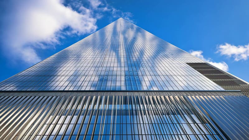 Modern Architecture with Sharp Angles and Reflective Glass Surfaces ...